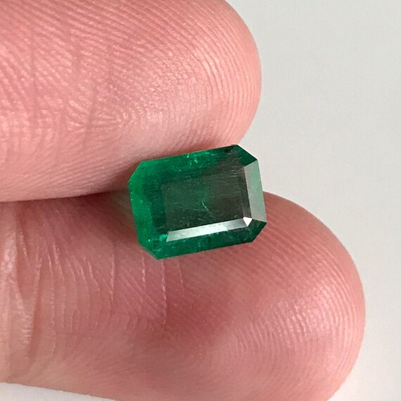 Natural Zambian Emerald Octagon Shape Faceted Emerald Cut | Etsy
