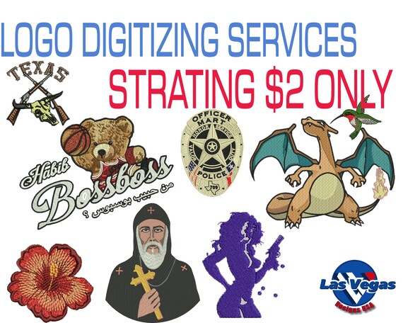 Custom Embroidery Digitizing Logo Digitizing Embroidery | Etsy