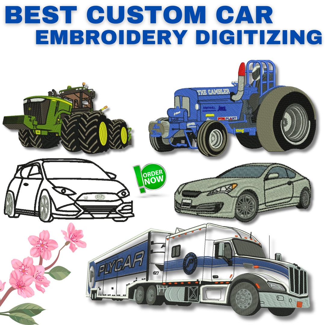 Custom Car Embroidery Digitizing, Car Logo Digitizing, BMW Machine ...