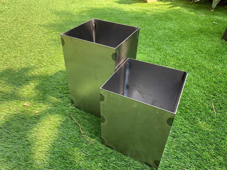 Small Metal Planters - Individual - Etsy