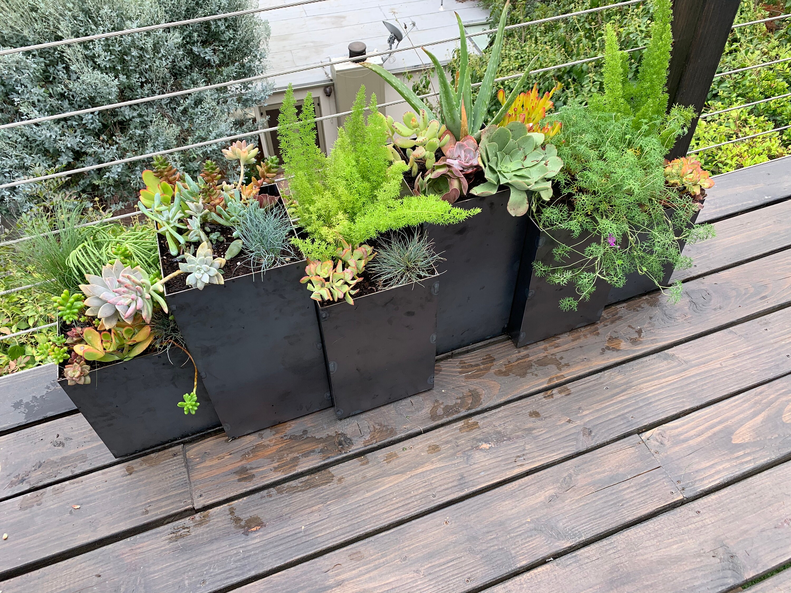 Small Metal Planters - Individual - Etsy