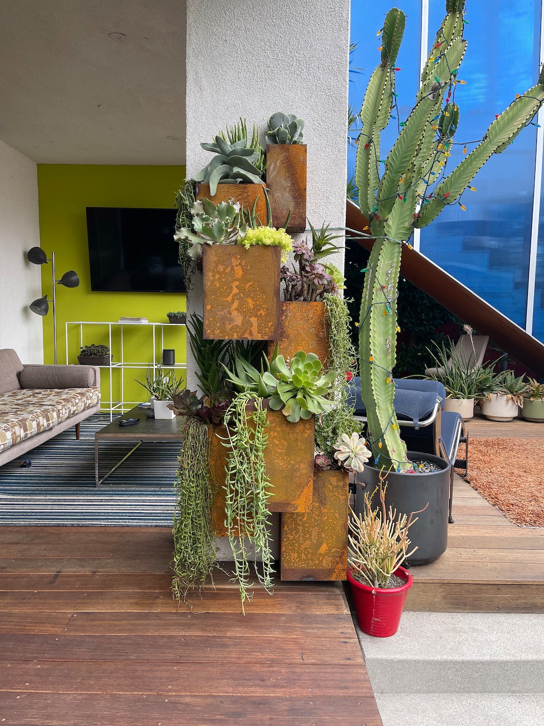 Stacked Metal Planter - Etsy