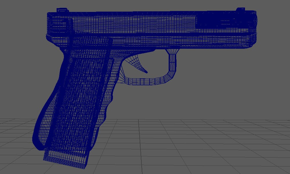 Glock 17 Cartoonish Simple 3d Model for Game Design - Etsy