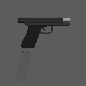 Glock 17 Cartoonish Simple 3d Model for Game Design - Etsy