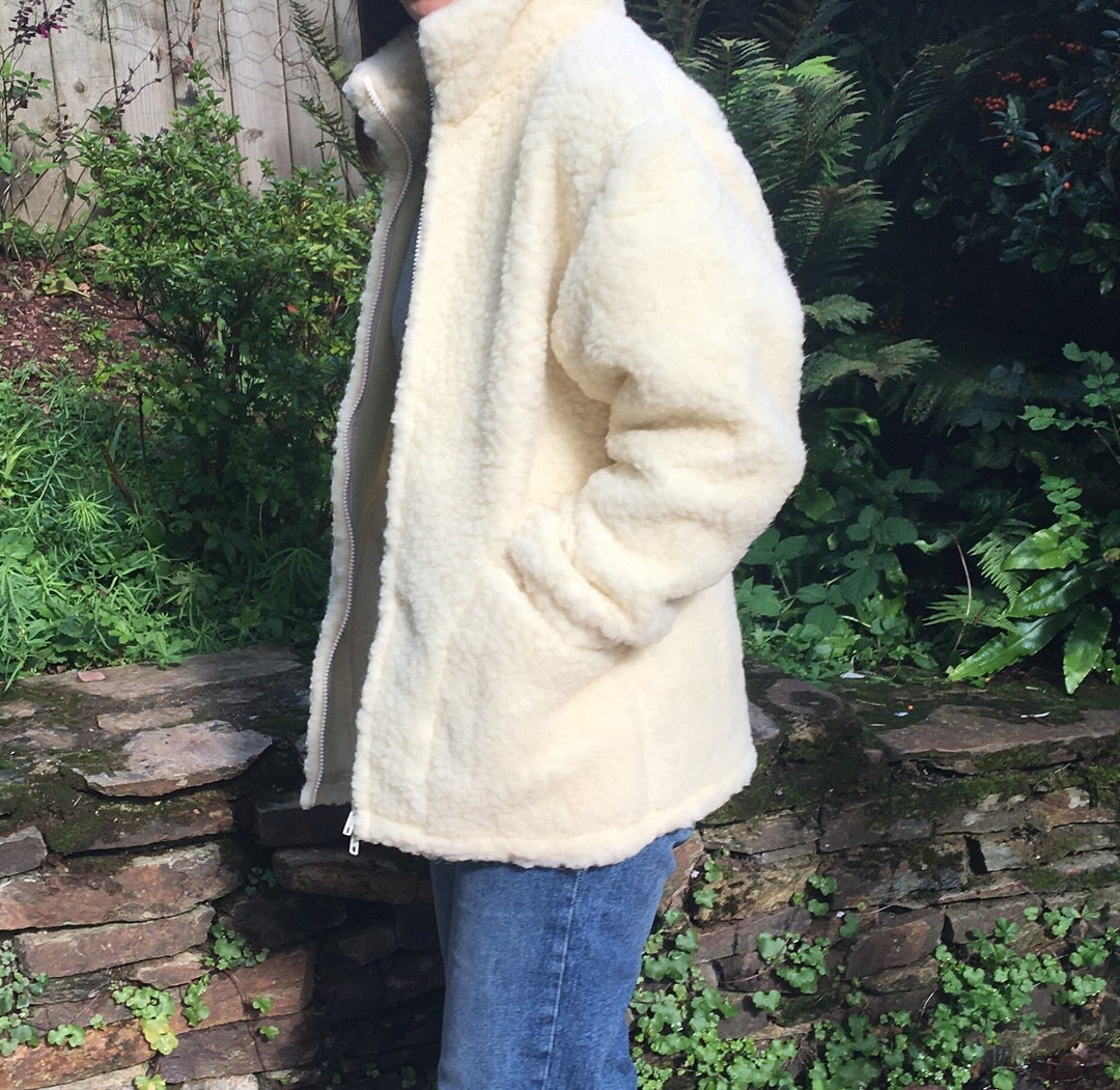 Lambs Wool Jacket ~ Merino Woollen Warm Jumper ~ Merino Fleece Cardigan ...