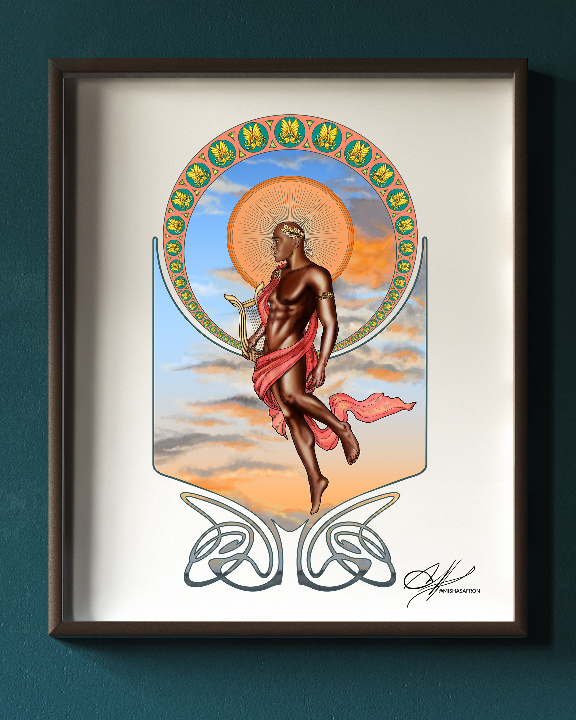 Apollo - Original Digital Painting | Black African King Portrait, Black ...