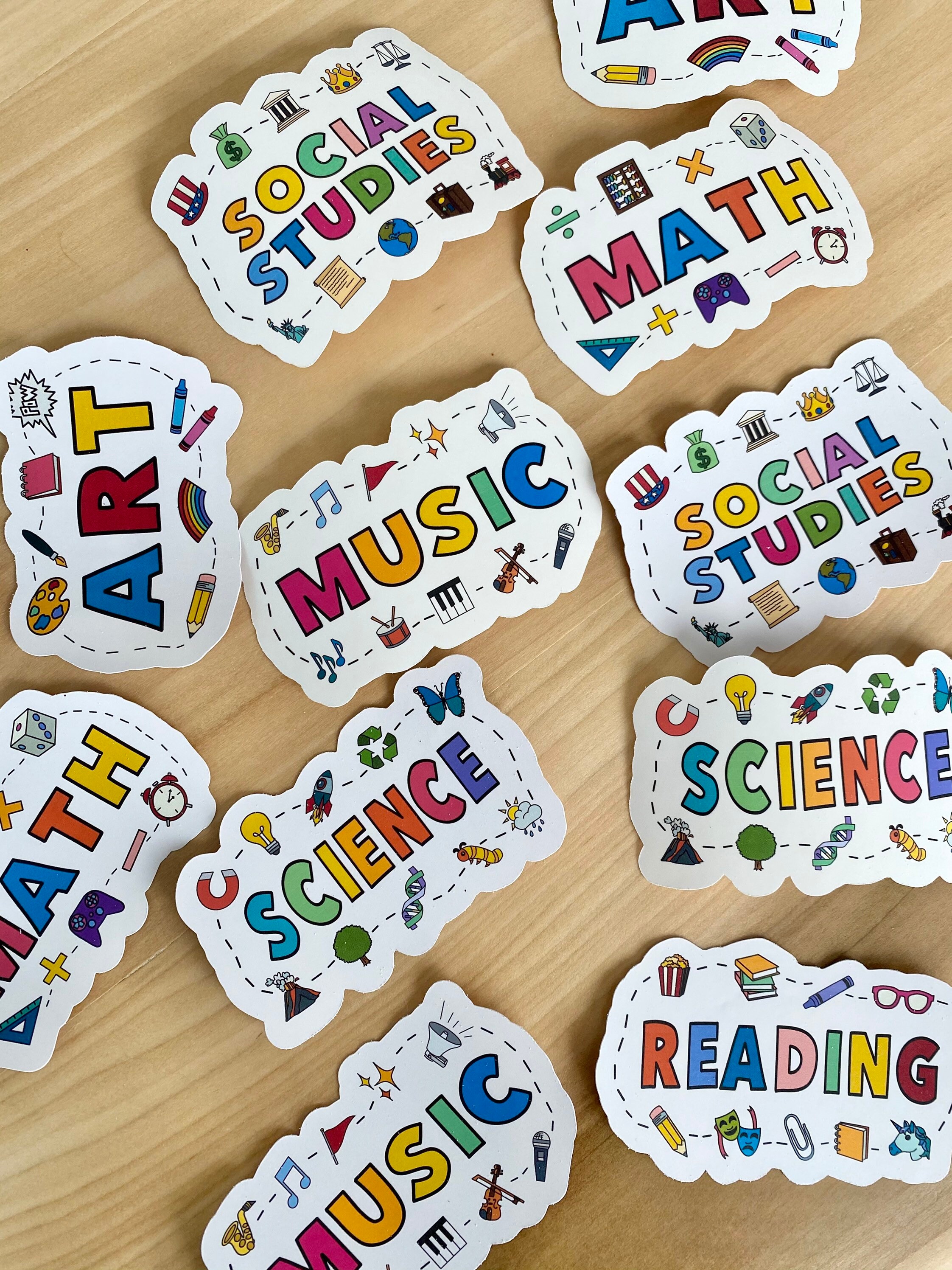 Subject Stickers Favorite Subject Sticker Decal | Etsy