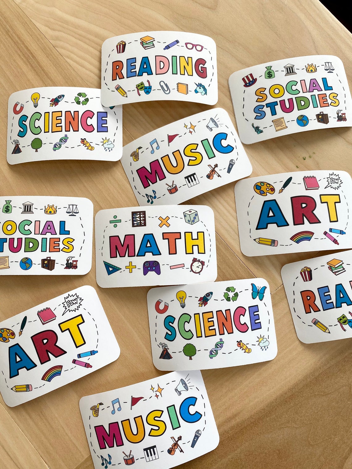 Subject Stickers Favorite Subject Sticker Decal | Etsy