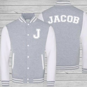 Personalised Kids & Adults Varsity Jacket - Personalised With Name and ...