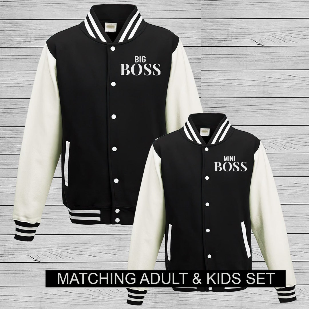 Big Boss & Mini Boss All Sizes Baseball Style Jacket Kids Jacket Mum ...
