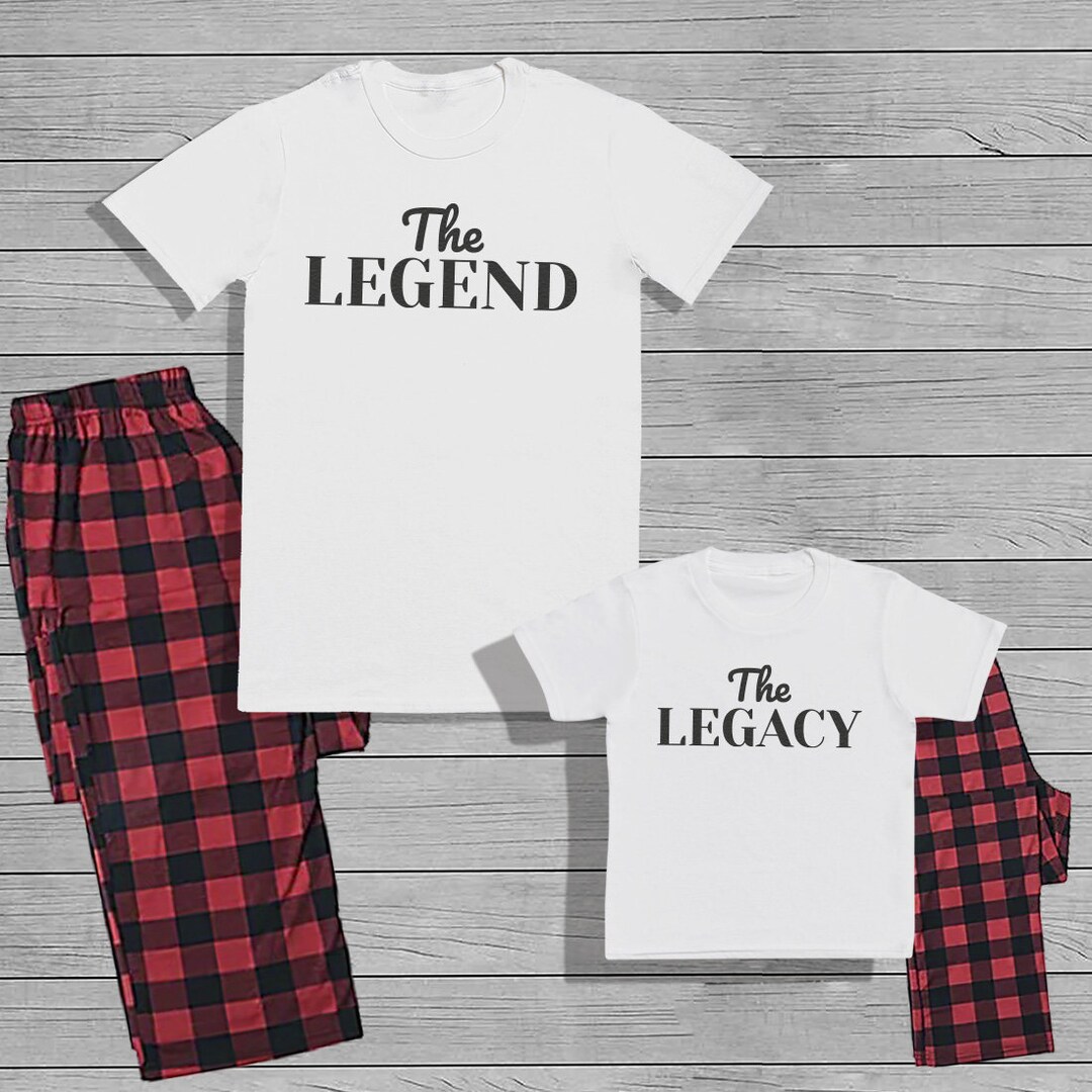 The Legend, the Legacy - Dad and Kids Matching Pyjama Set With T-shirt ...