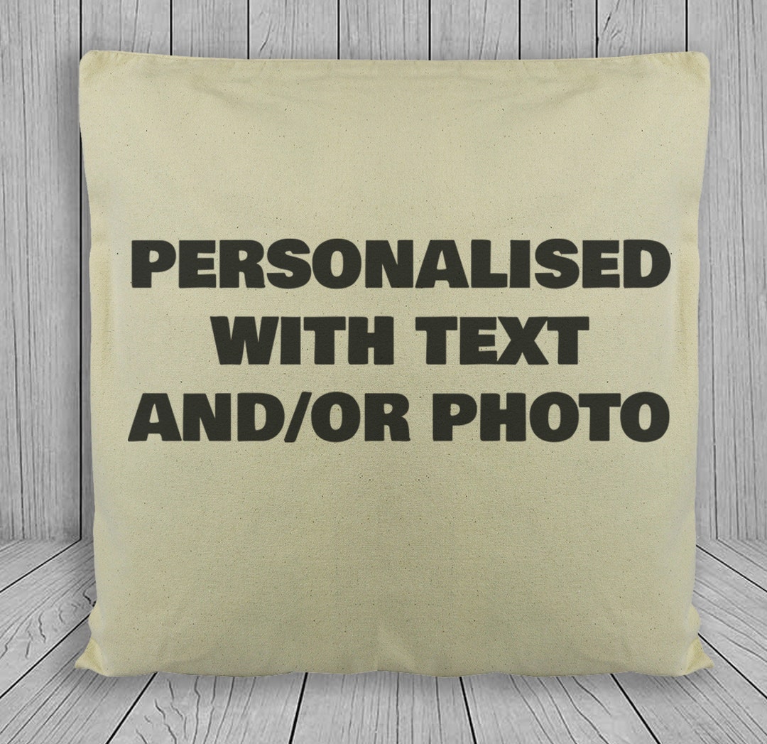 PERSONALISED Cushion Cover - Natural Colour - Photo Cushion, Home Gift ...