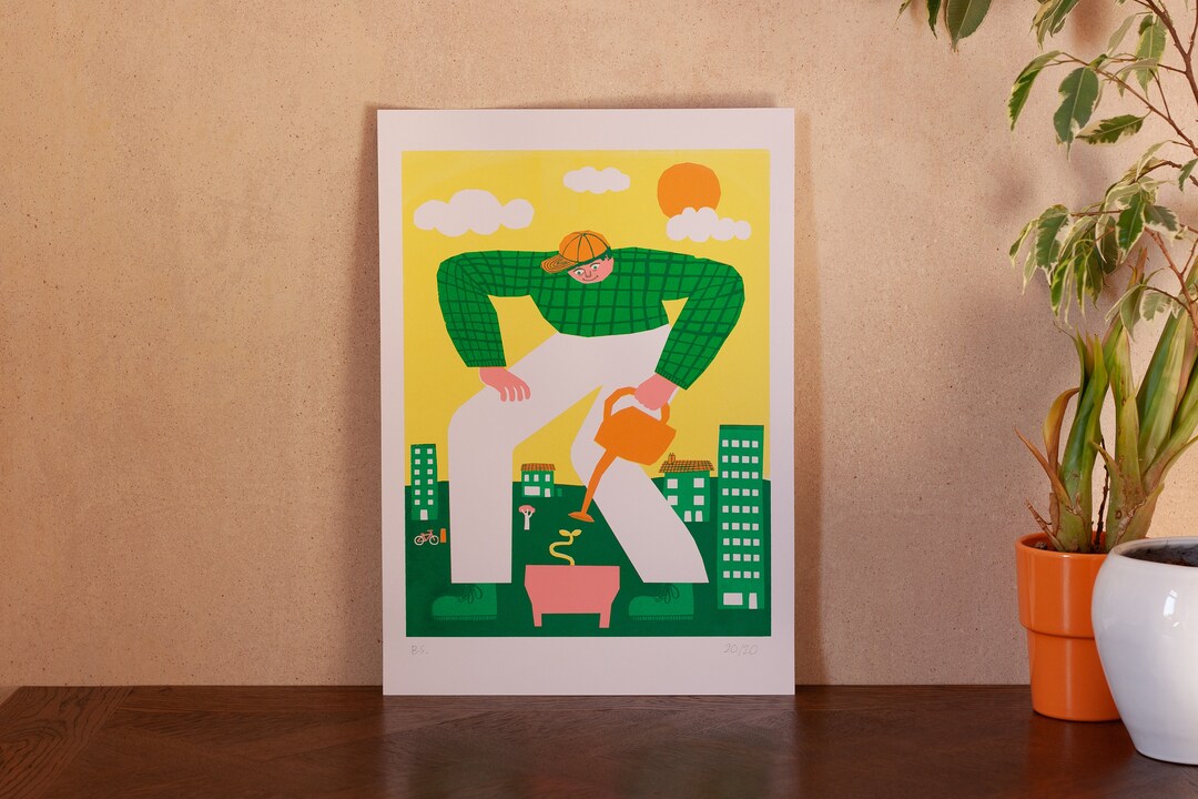 Art Print, Shieldfield Wheatfield, Sowing by Benji Spence - Etsy UK
