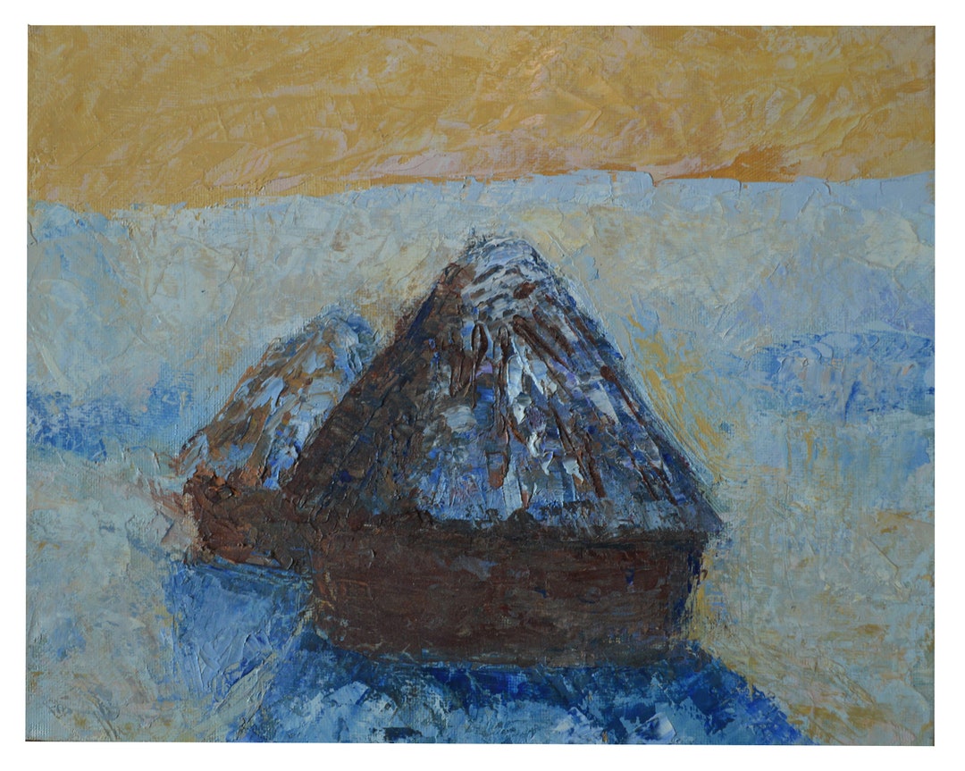 Hay Stack Impressionist Painting - Etsy