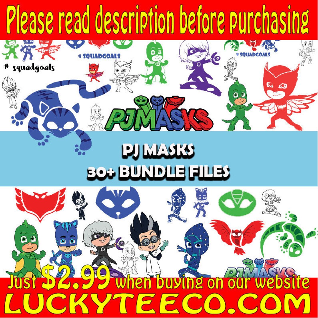 PJ Mask Svg Bundles, PJ Mask Clip Art, Pj Masks Hero Png, Pj Mask ...