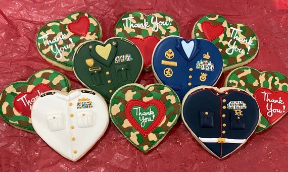 Military Decorated Sugar Cookies Cookies To Celebrate Her First