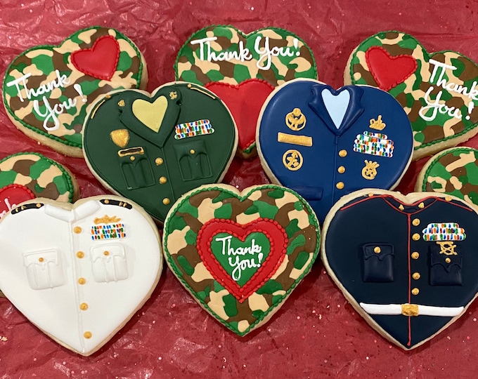 Custom Military Sugar Cookies, Veteran Cookies, Decorated Sugar Cookies ...