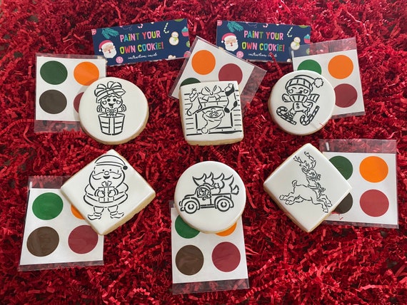 PYO Christmas Cookies Paint Your Own Christmas Sugar Cookies | Etsy