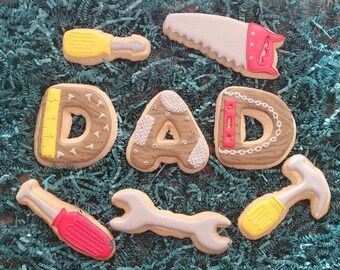 Fathers Day Decorated Sugar Cookies Personalized Gift Custom | Etsy