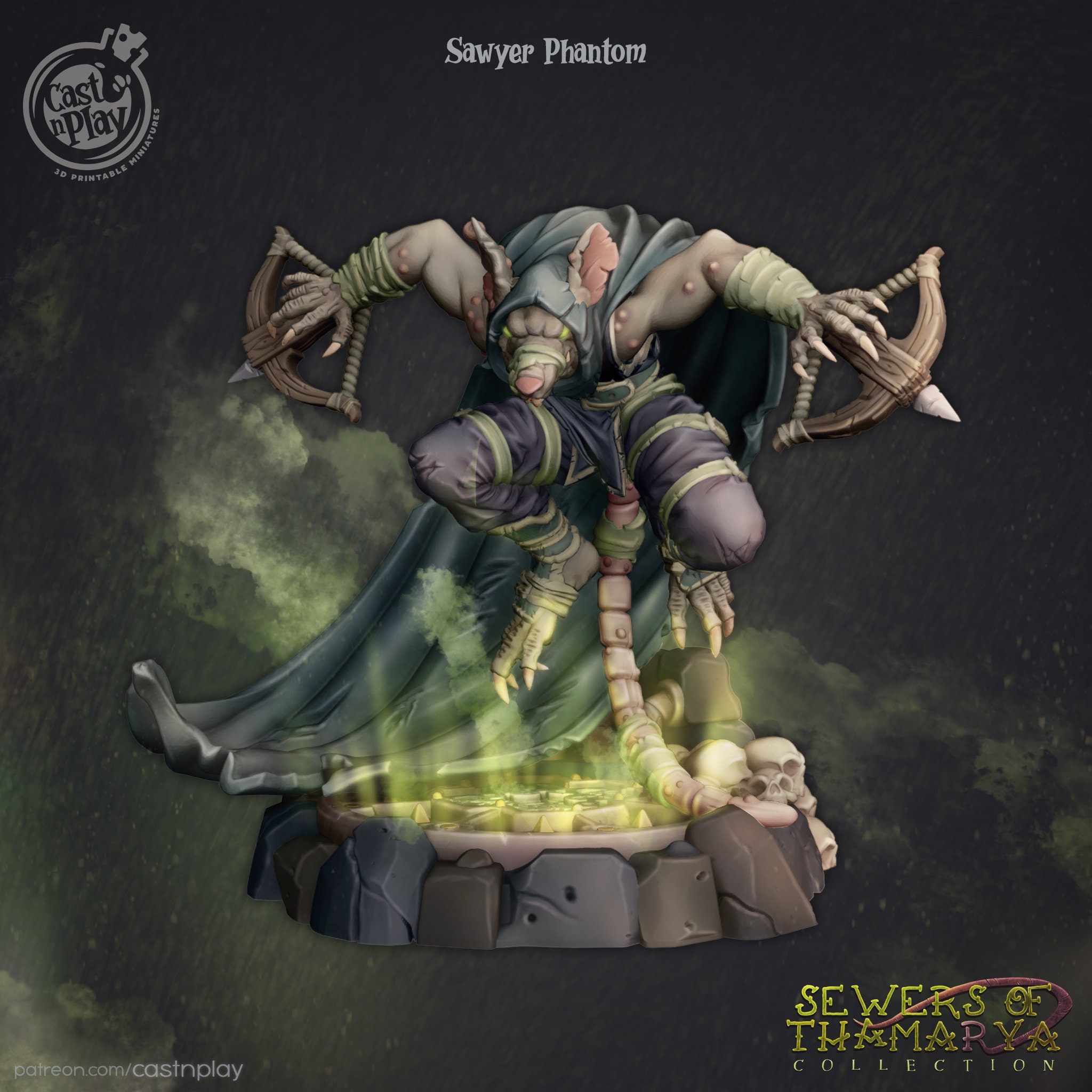 Sawyer Phantom Ratman/Skaven Mutated Rogue/Assassin 3D Printed | Etsy