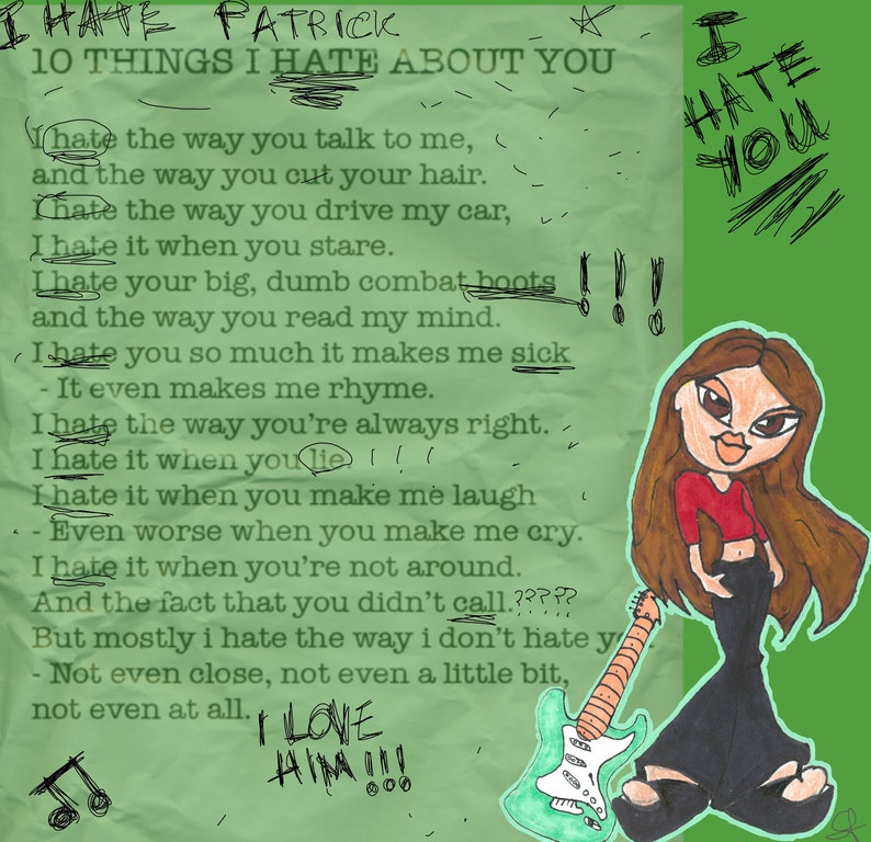 10 Things I Hate About You Kat Stratford Art Print Etsy Australia 10 Things I Hate About You Kat Stratford Art Print Etsy Australia