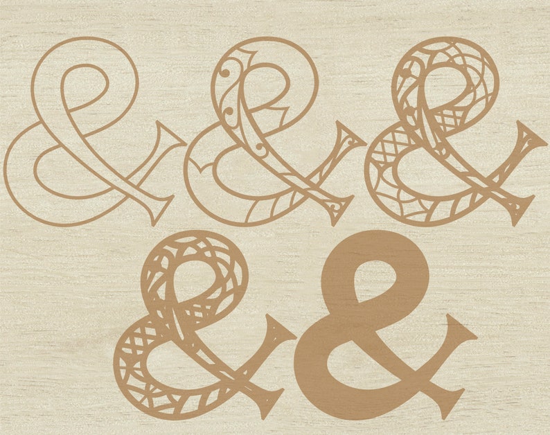 Layered Ampersand SVG, Symbol & Svg, Multilayer Monogram, 3D Alphabet ...