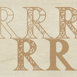 Layered Letter R, Multilayer Monogram, 3D Alphabet SVG, Files for Laser ...