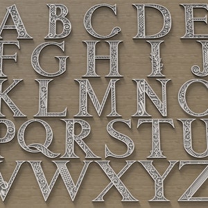 A - Z Bundle 26 Letters - Layered Floral Alphabet - Multilayer Monogram ...