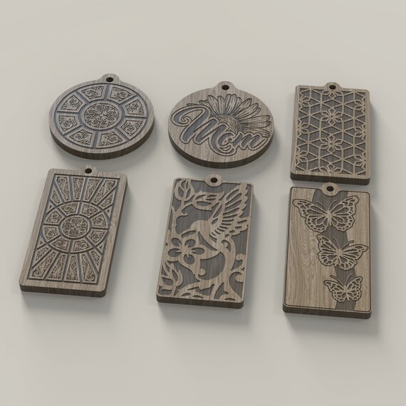 Keychain Collection SVG. Digital Files for Glowforge and Laser - Etsy