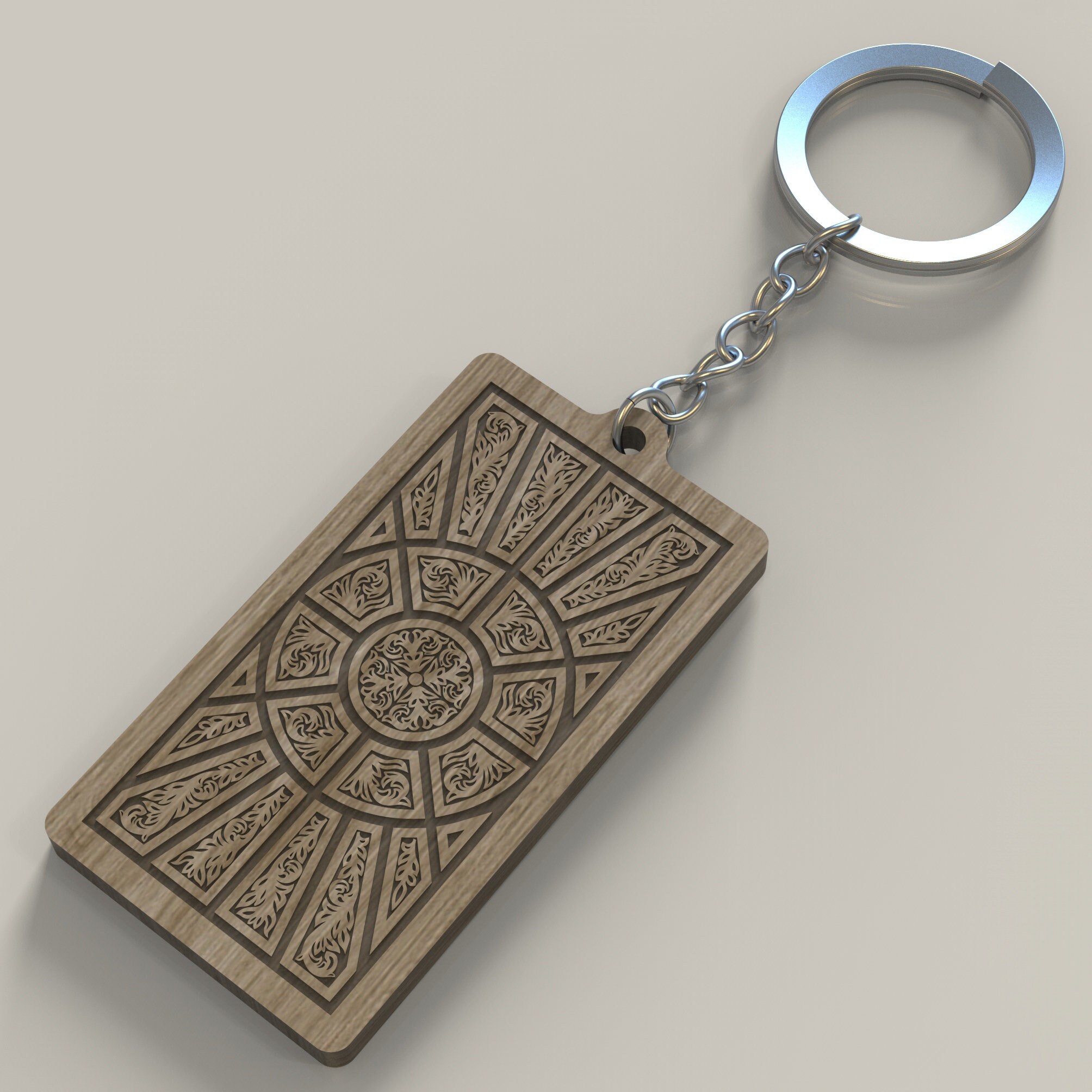 Floral Keychain SVG. Digital Files for Glowforge and Laser Cutters ...