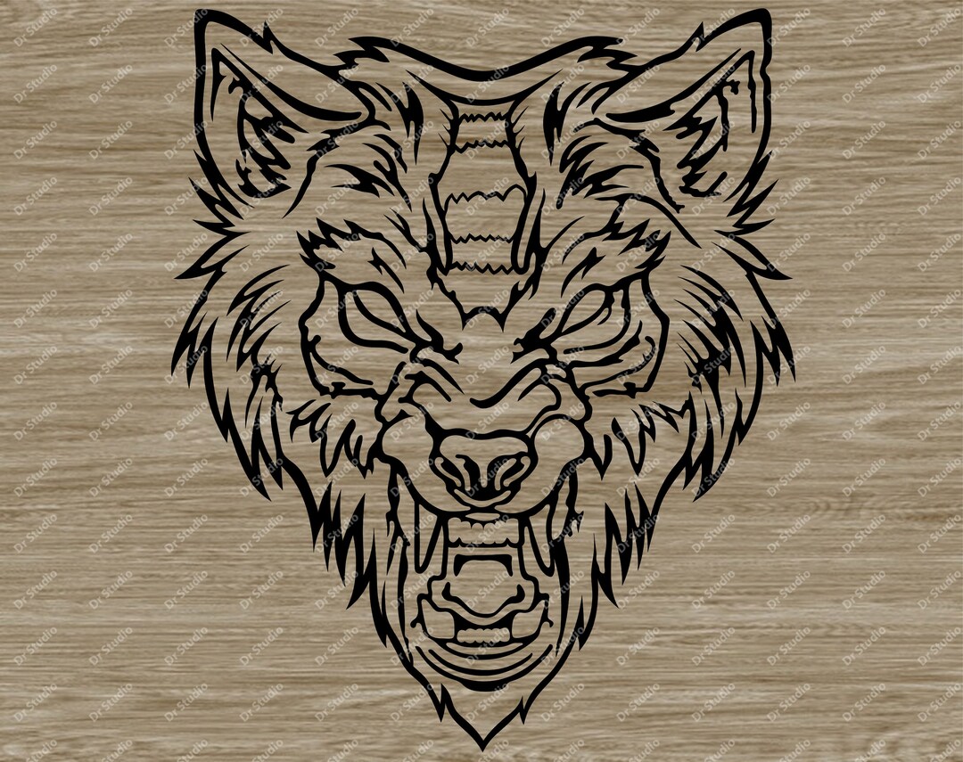 Wolf Svg. Digital File for Laser Engraving Printing Wall - Etsy