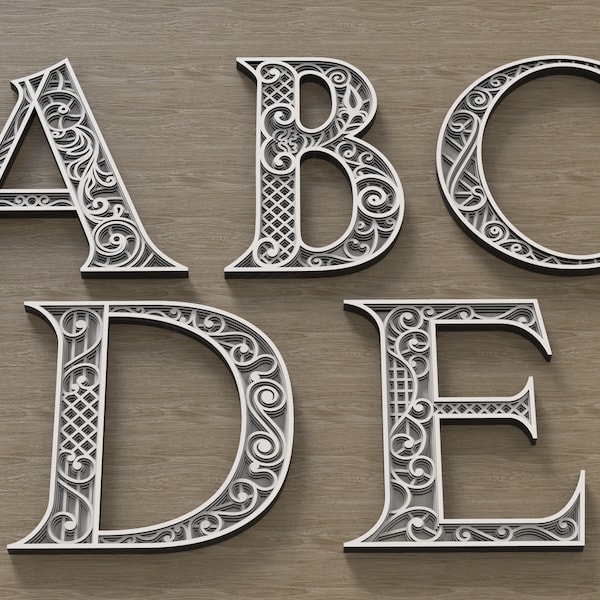 Mandala Letters Svg - Etsy