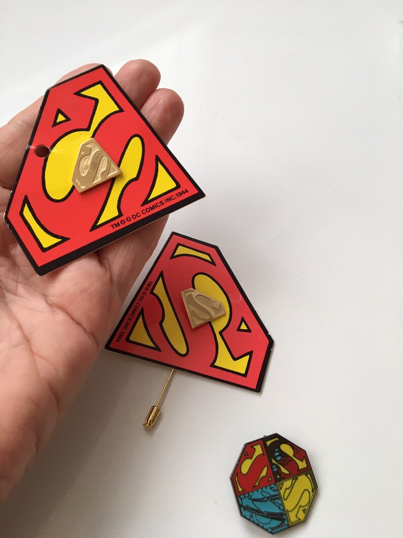 Superman Pin Lot Superman Pins 1975 Pins Tie Tack Stick | Etsy