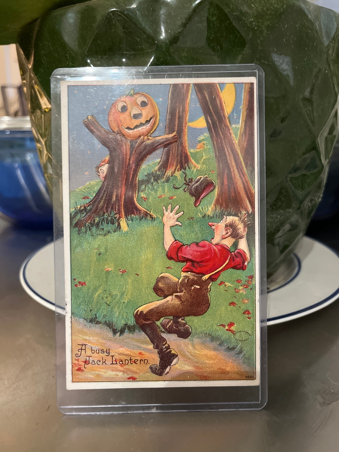 Vintage a Busy Jack Lantern Halloween Postcard Vintage - Etsy