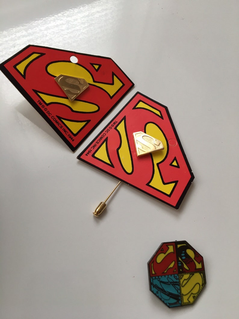 Superman Pin Lot Superman Pins 1975 Pins Tie Tack Stick | Etsy