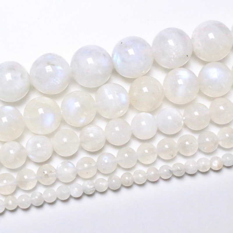 Round Moonstone Beads - Etsy