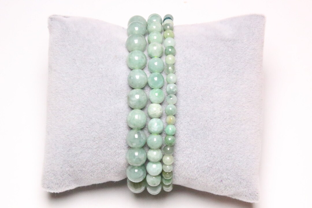 Jadeite AAA Bracelet in Natural Pearls 4/6/8 Mm 19 Cm Adjustable Smooth ...