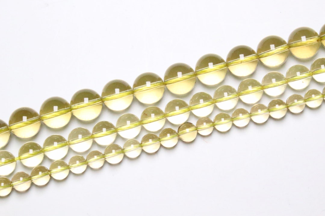 Lemon Quartz Pearl A 63 Natural Beads in 6mm 8mm(48) 10mm(38) 12mm(32 ...