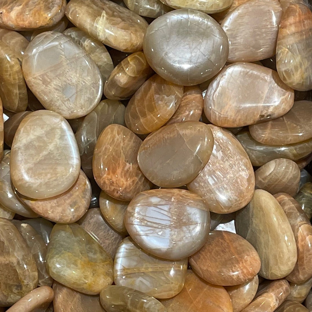 Flat Sunstone Pebble - Etsy Canada