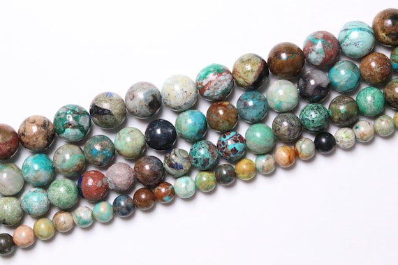 Perle Chrysocolle A 63 perles naturelles en 7mm63 9mm45 | Etsy