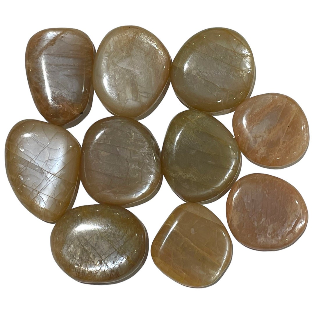Pink Moonstone Pebble 40mm (250g Pack) - Etsy
