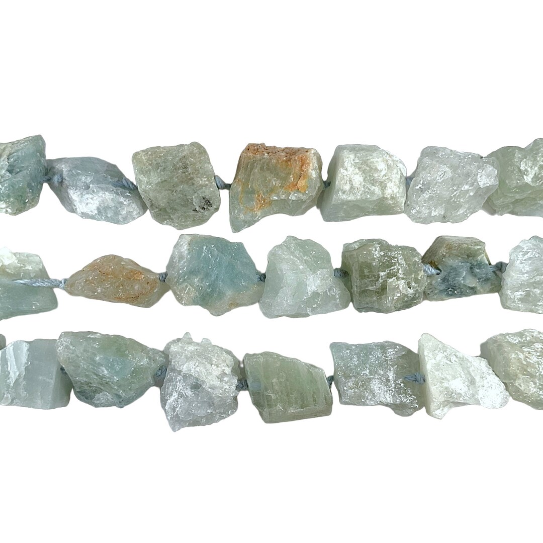 Raw Aquamarine Stone Thread - Etsy