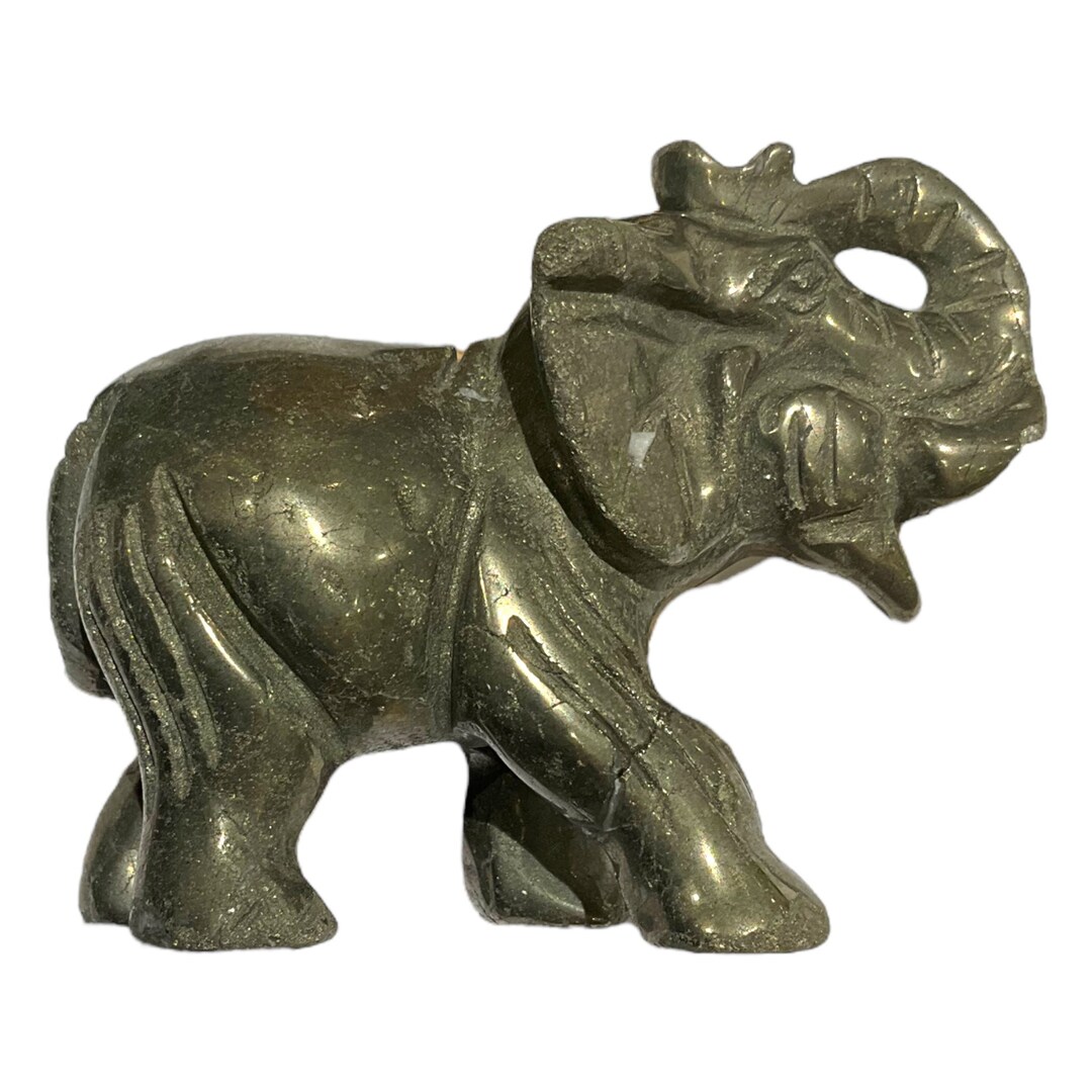 Pyrite Elephant Statue - Etsy