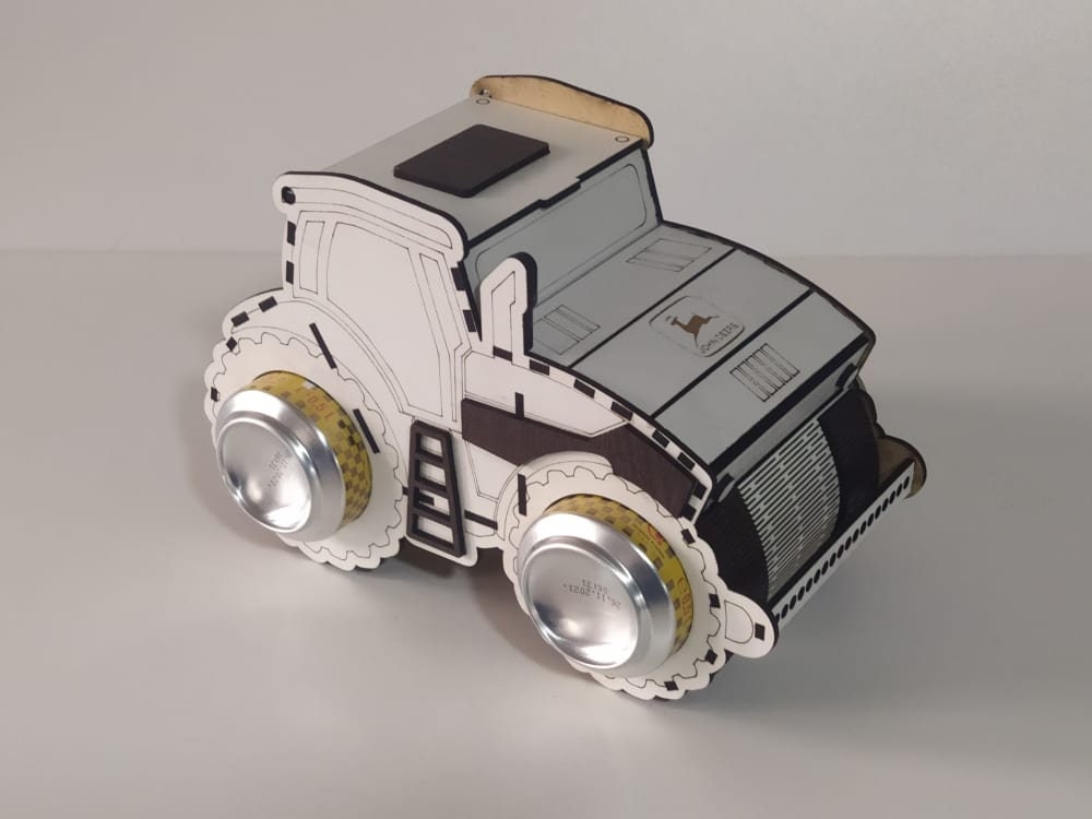 Laser Cut Files 3mm Wooden 3D Model Tractor Vector File Wooden Puzzle ...