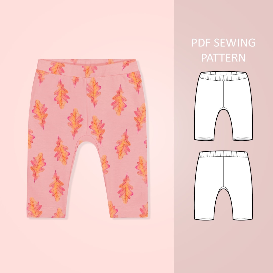 Easy Baby and Toddler Knit Fabric Pants PDF Sewing Pattern, Size 0 ...