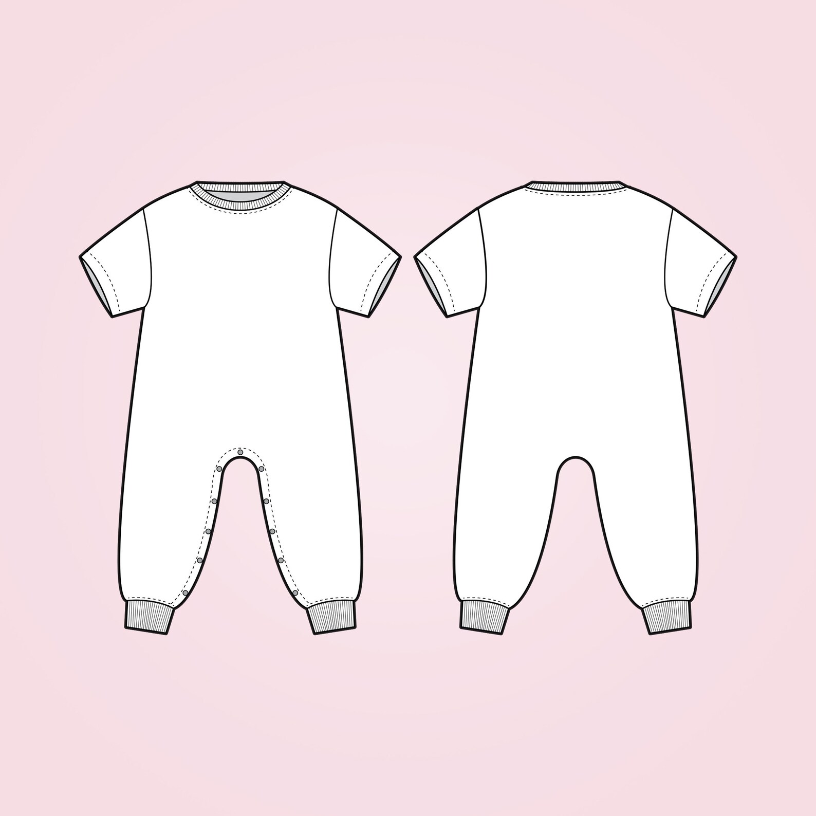 Baby Romper PDF Sewing Pattern: Snap Buttons, Sizes 0 Months - 6 Years ...