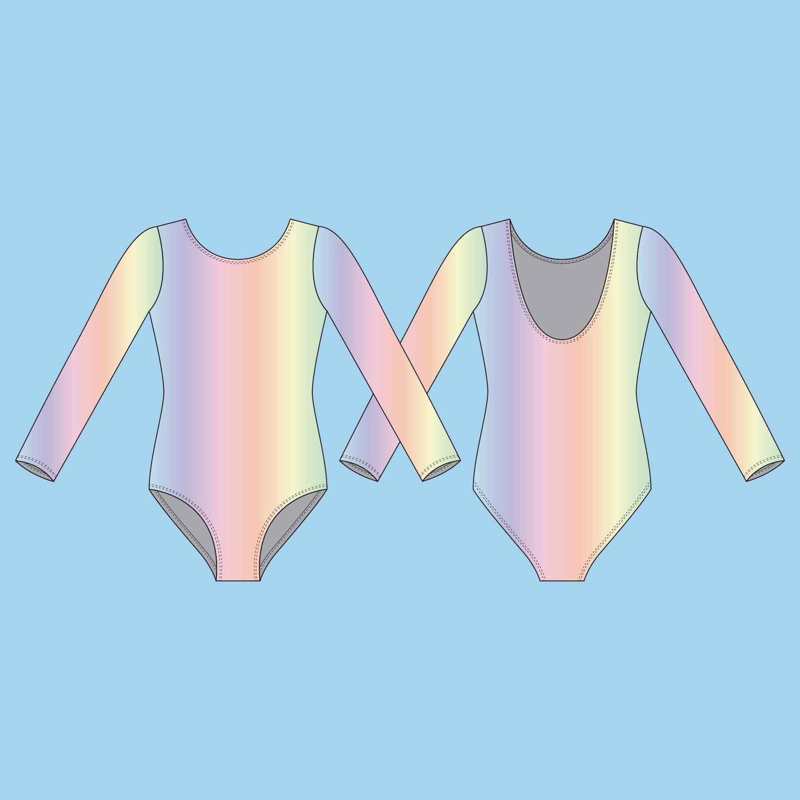 Girls Leotard PDF Sewing Pattern Size 6 11 Years Old - Etsy