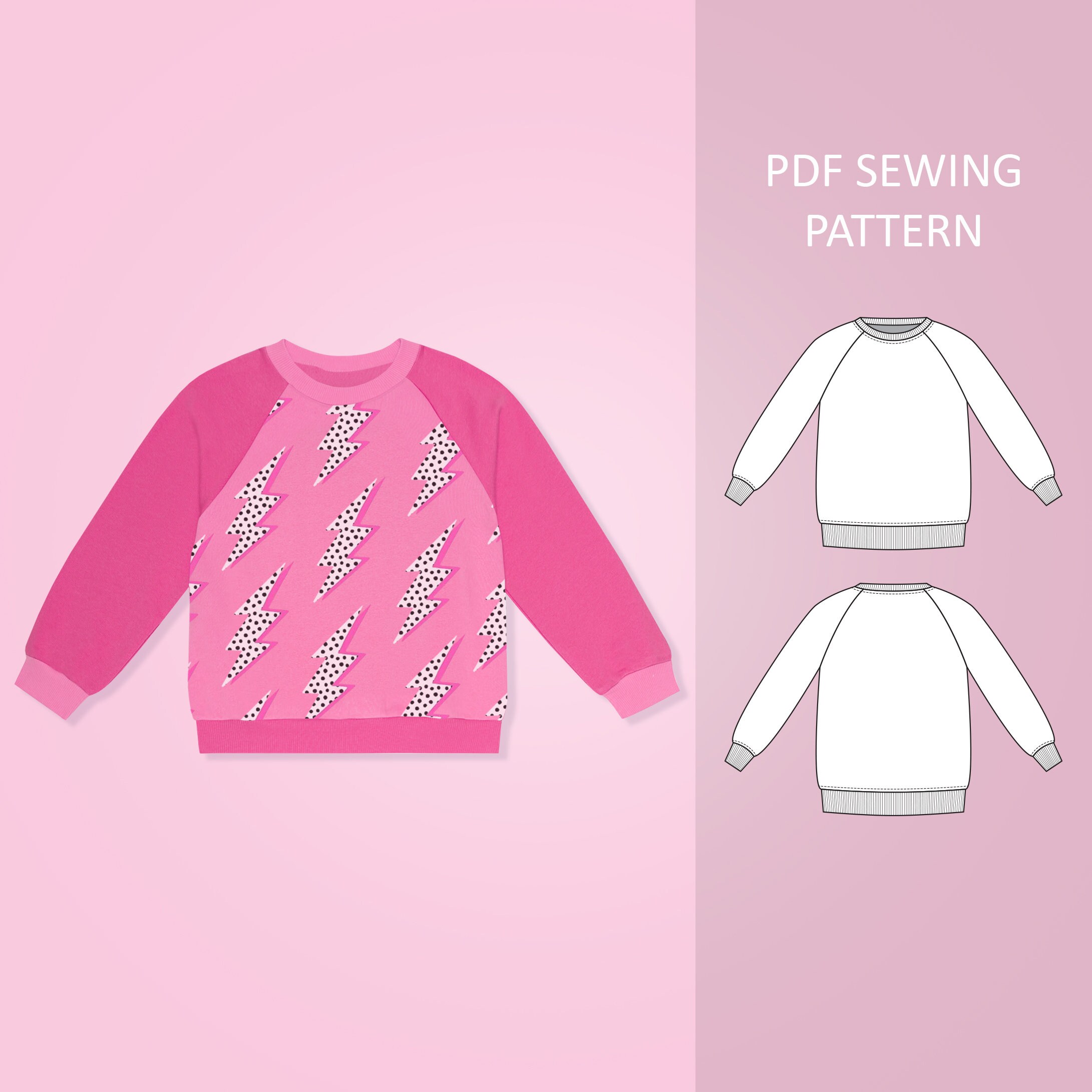 Easy Baby and Toddler Raglan Sweatshirt PDF Sewing Pattern - Etsy
