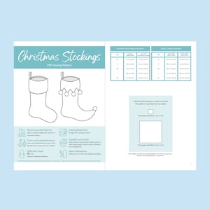 Christmas Stocking PDF Sewing Pattern Sizes XS - XL - Etsy