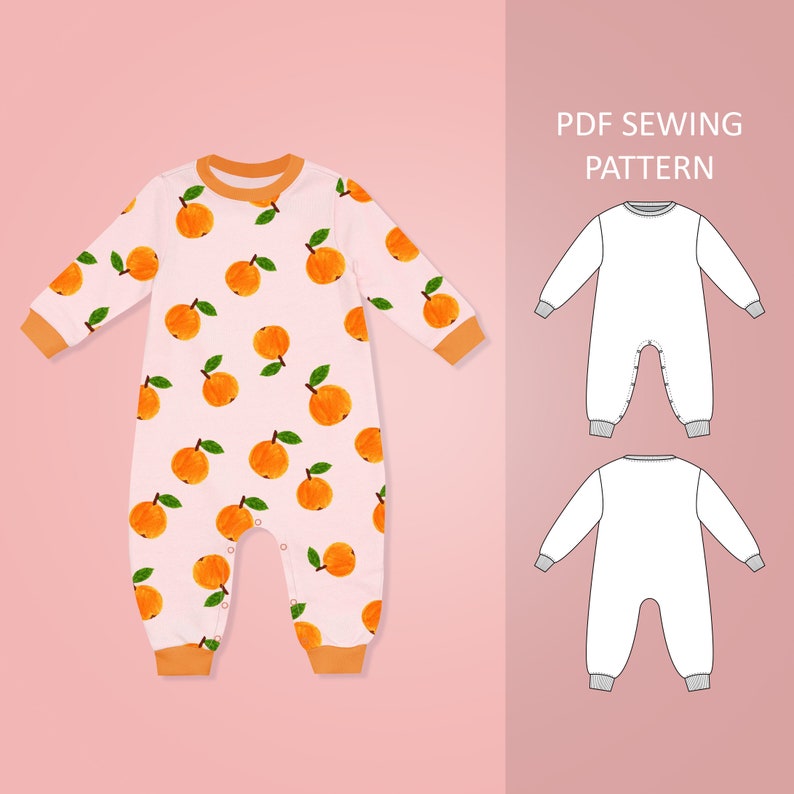 Easy Baby and Toddler Romper PDF Sewing Pattern Size 0 Months - Etsy
